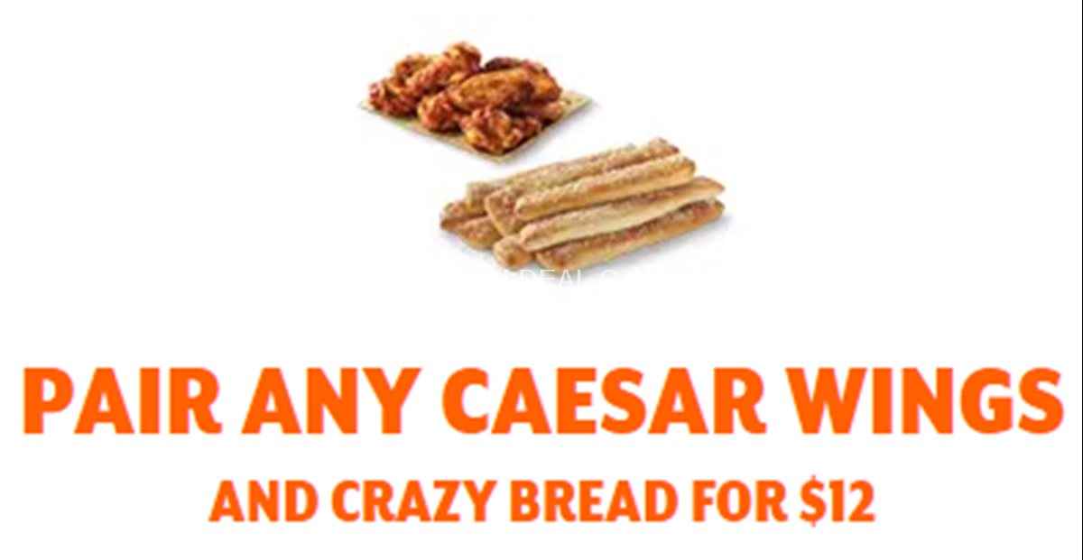 Pair any Caesar wings and crazy bread for $12 at Little Caesars