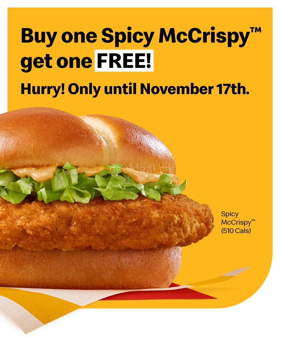 Buy one Spicy McCrispy get one FREE