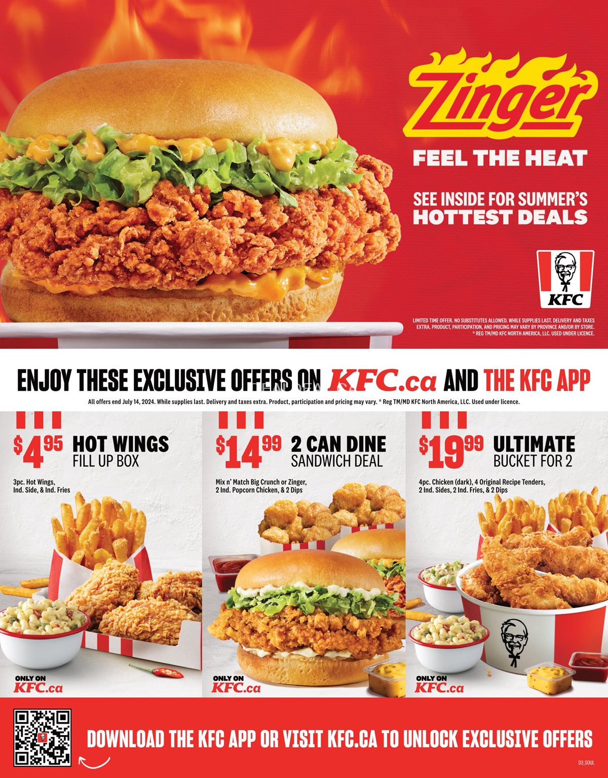 KFC British Columbia Exclusive Coupons, Flyers, and Deals 2024